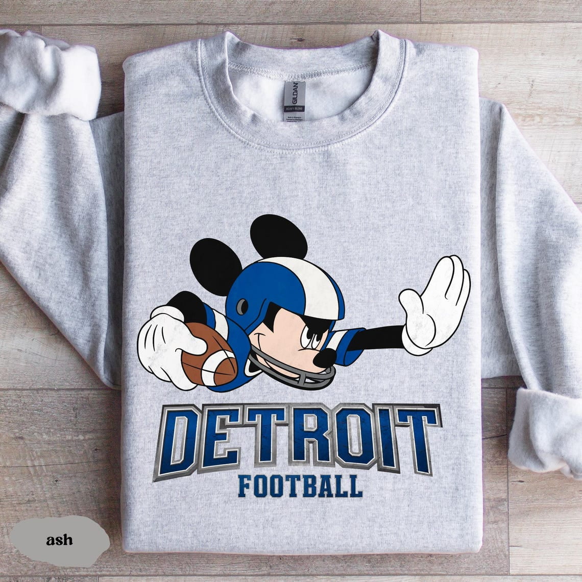 Mickey Detroit Football Sweatshirt- Disney-Inspired Game Day Apparel ...