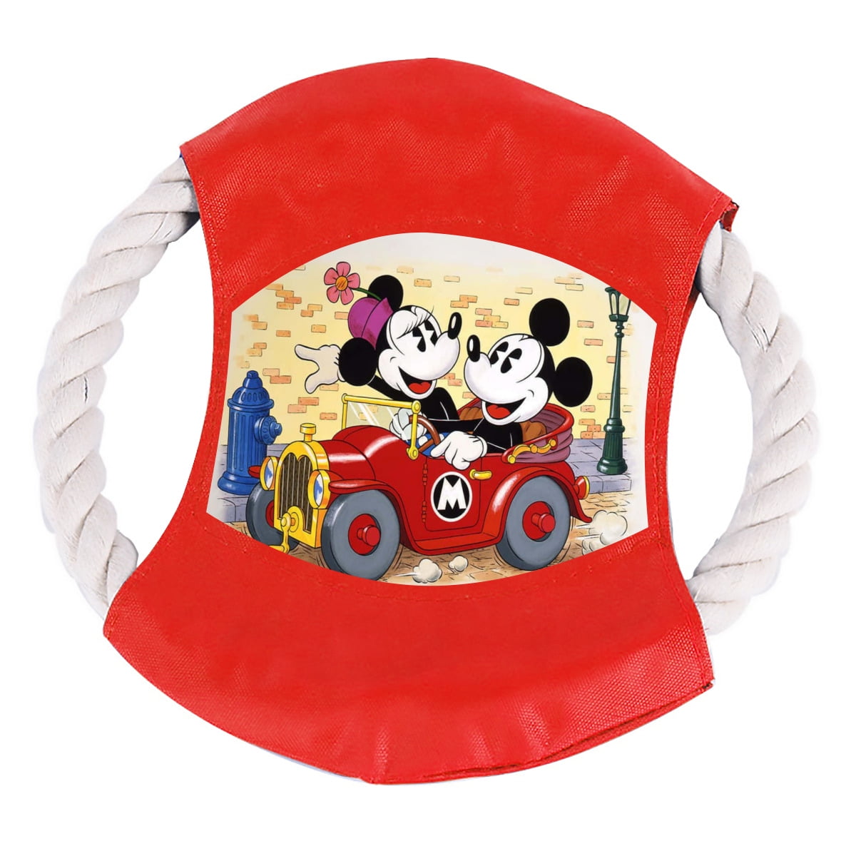 Mickey Dog Toys Flying Disc Rope Toy Chew Toys for Dogs Flying Discs ...