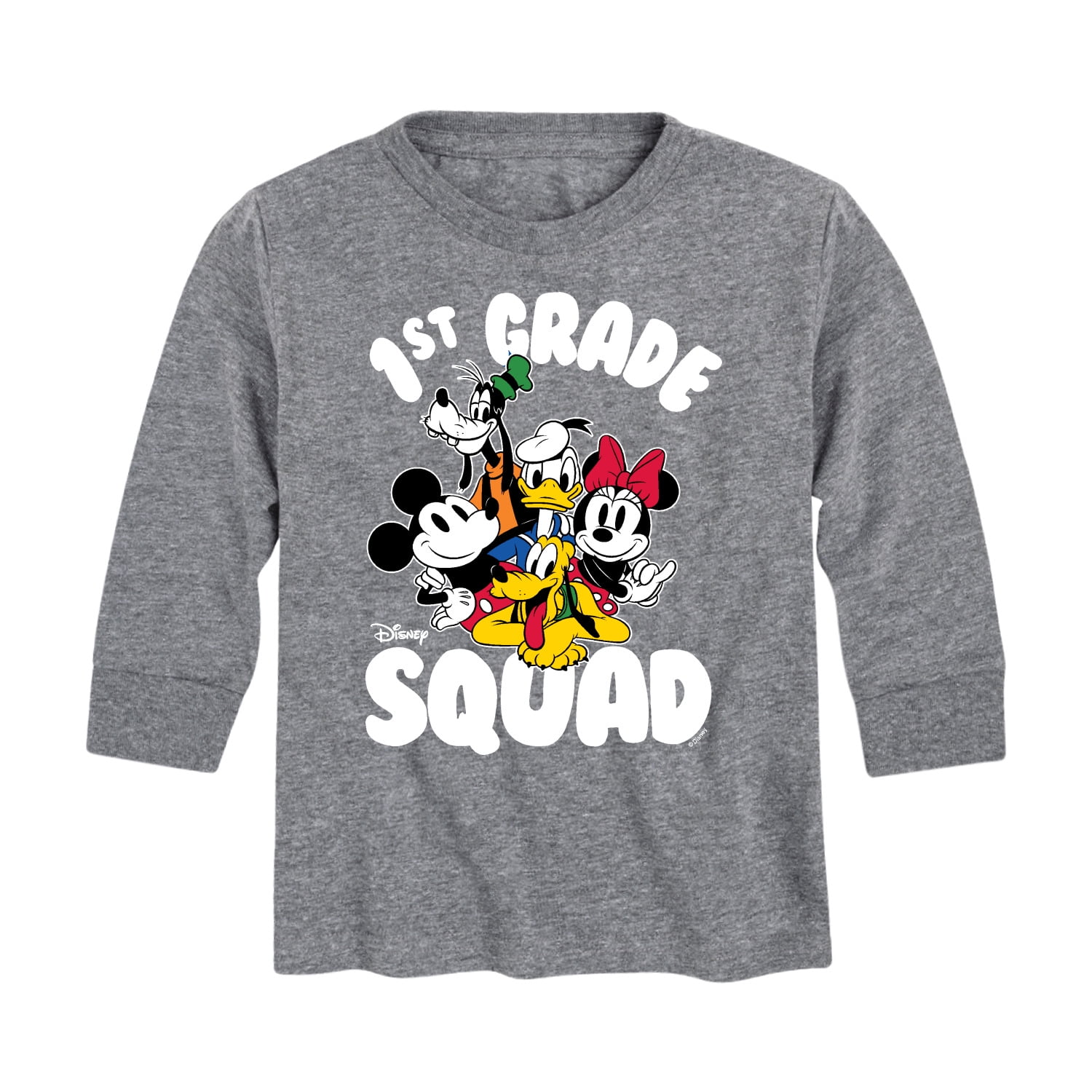 Mickey & Friends - 1st Grade Squad - Youth Long Sleeve Graphic T-Shirt ...