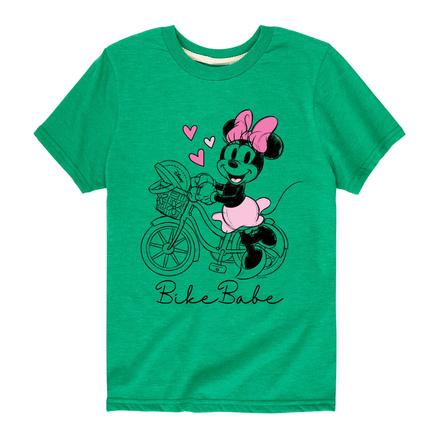 Mickey & Friends - Bike Babe - Toddler And Youth Short Sleeve Graphic T ...