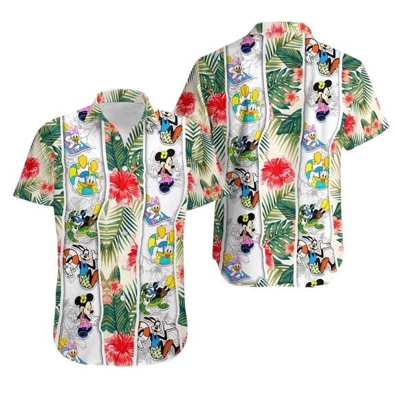 Mickey & Friends Button Up Shirt, Disney Trip Hawaiian Shirt, Minnie ...