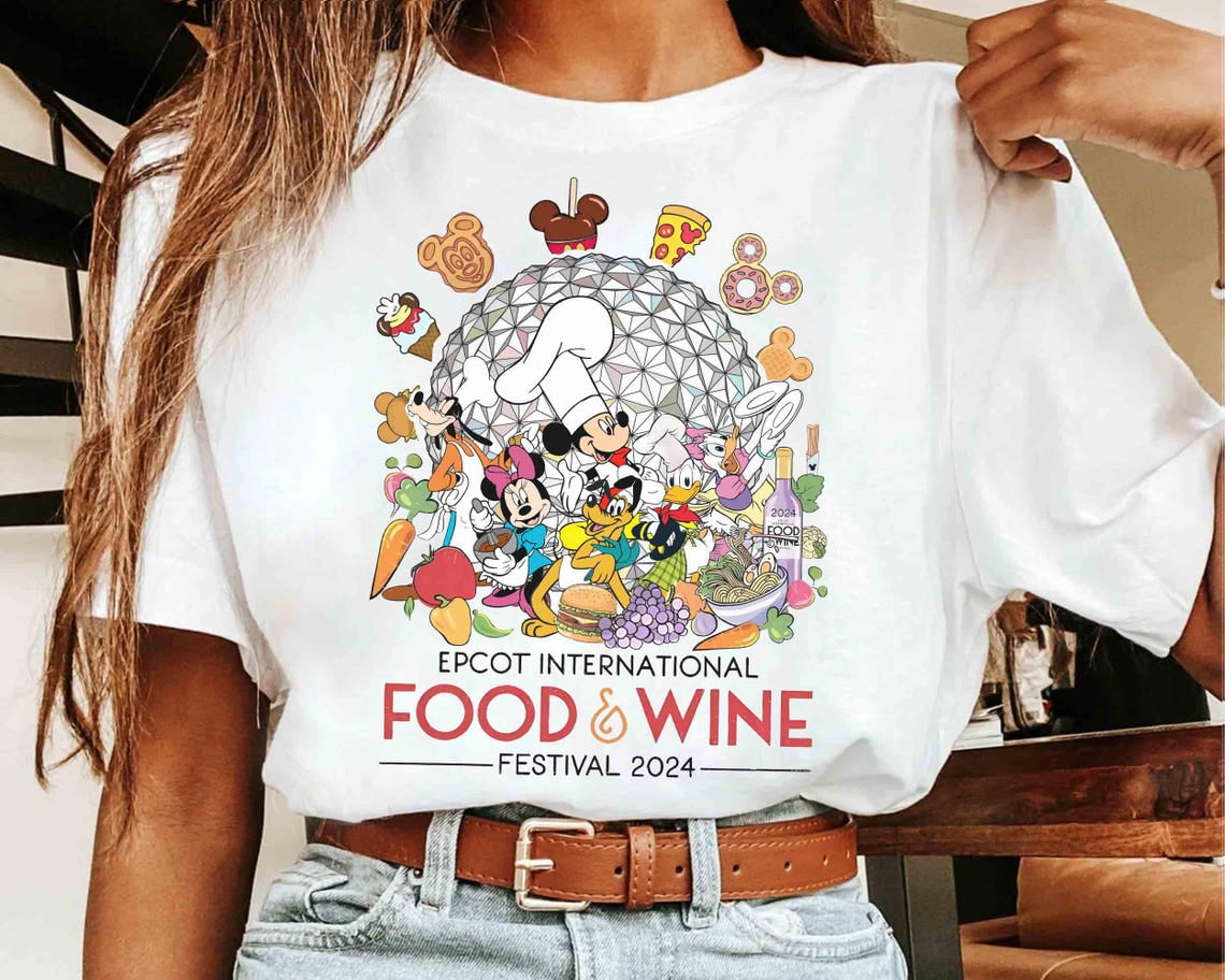 Mickey & Friends Chef T-Shirt, Disney Epcot International Food and Wine ...