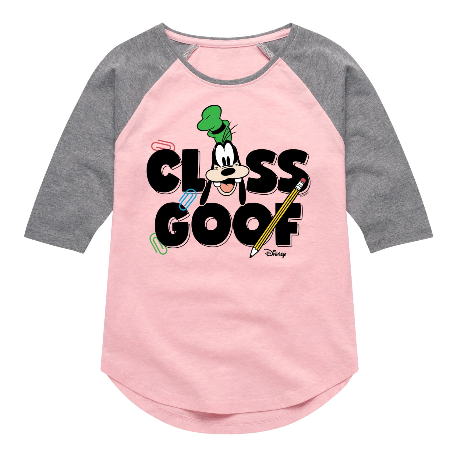Mickey & Friends - Class Goof - Toddler And Youth Raglan Graphic T ...