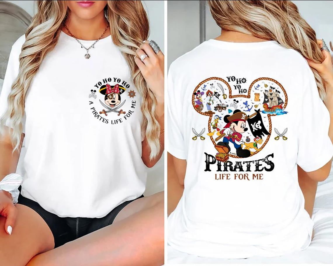 Mickey & Friends Disney Pirates Shirt, Yo Ho Yo Ho A Pirate's Life for ...