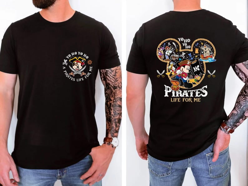 Mickey & Friends Disney Pirates Shirt, Yo Ho Yo Ho A Pirate's Life for ...