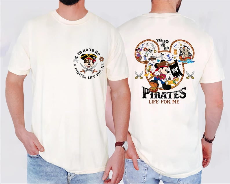 Mickey & Friends Disney Pirates Shirt, Yo Ho Yo Ho A Pirate's Life for ...