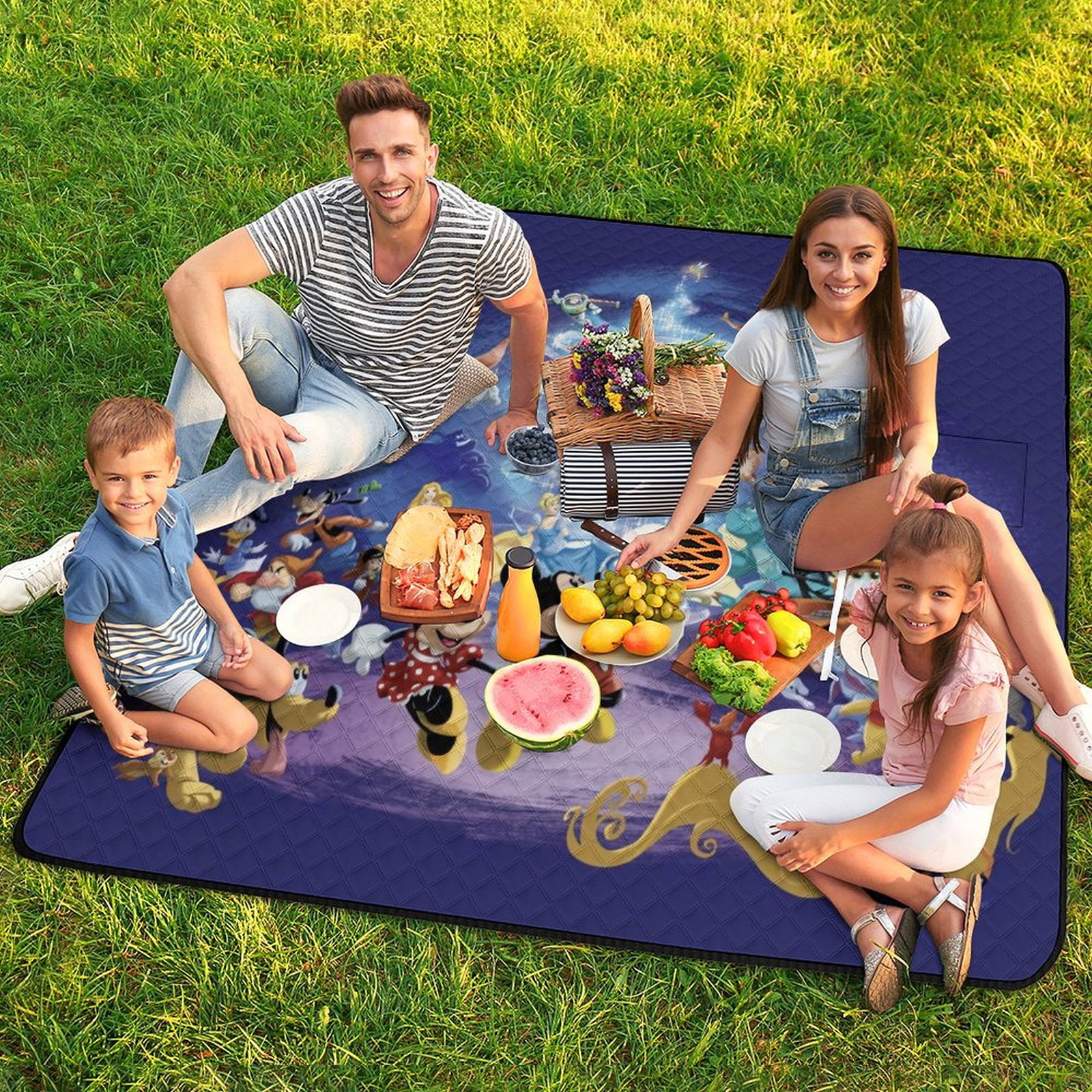Mickey And Friends Disney Squad Extra Large Picnic Blanket Waterproof ...