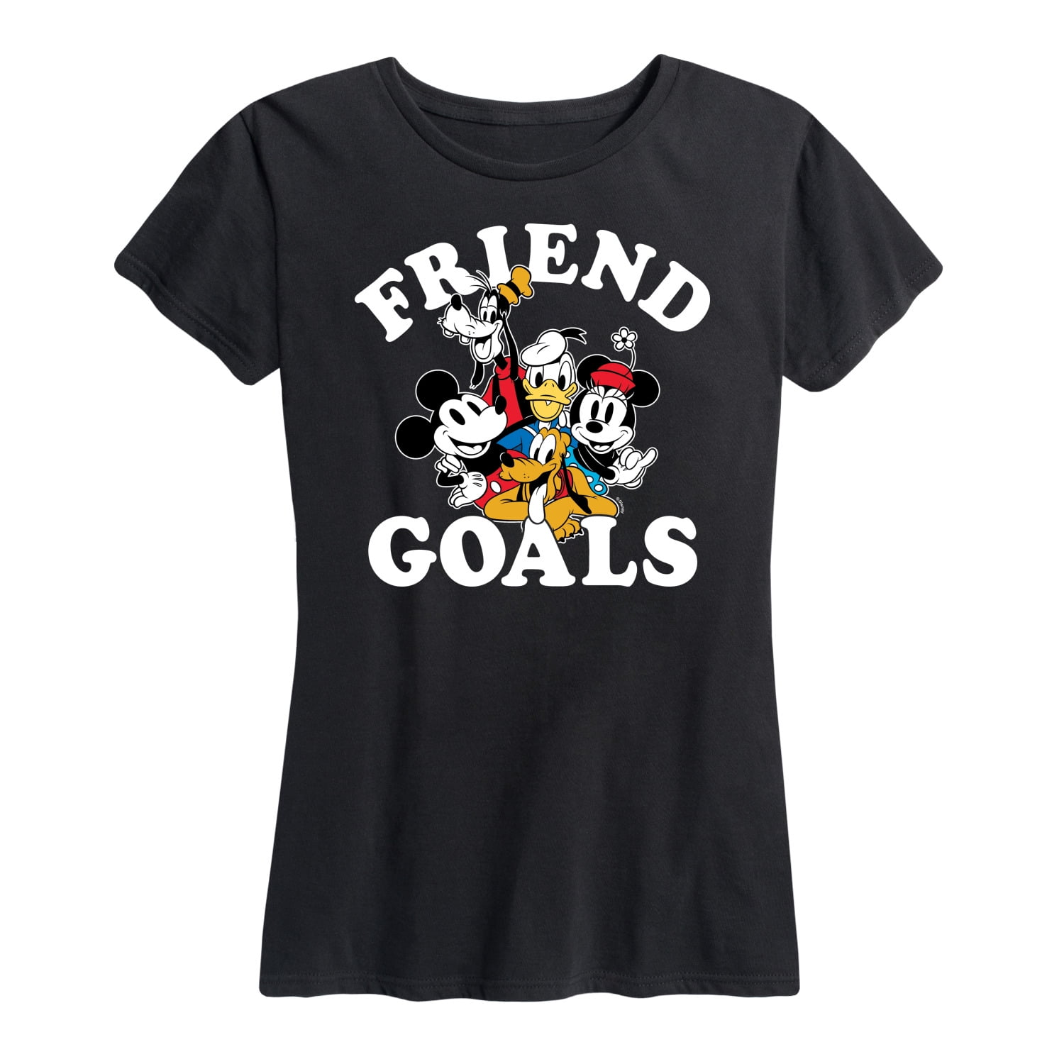 Mickey & Friends - Friend Goals - Women's Short Sleeve Graphic T-Shirt ...