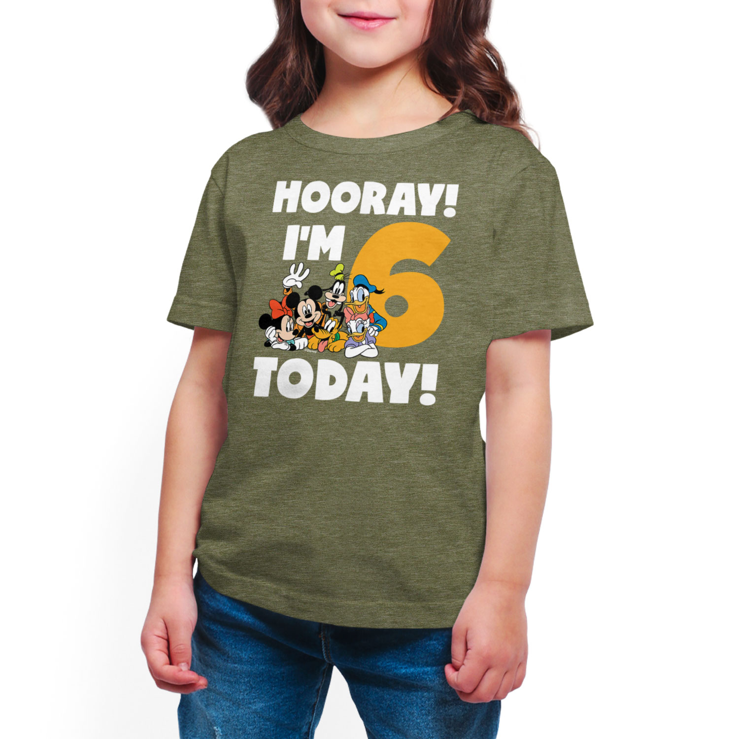 Mickey & Friends - Hooray I'm 6 Today - Toddler And Youth Short Sleeve ...