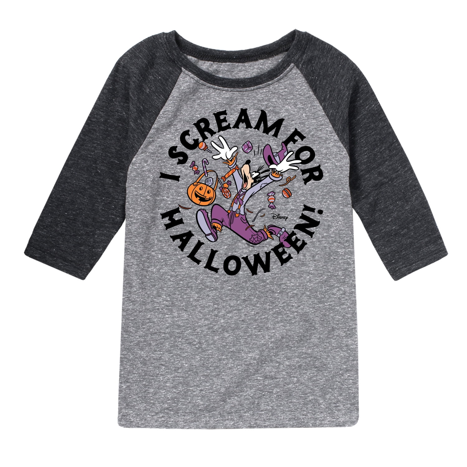 Mickey & Friends - I Scream For Halloween - Toddler And Youth Raglan ...