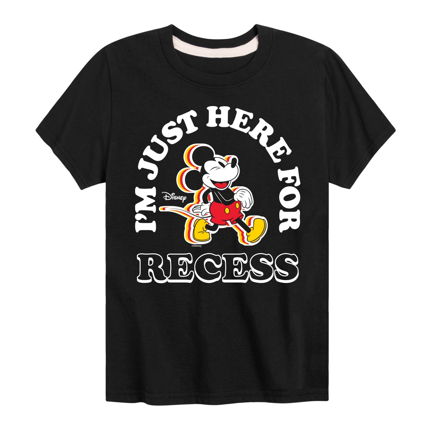 Mickey & Friends - I'm Just Here For Recess - Youth Short Sleeve ...