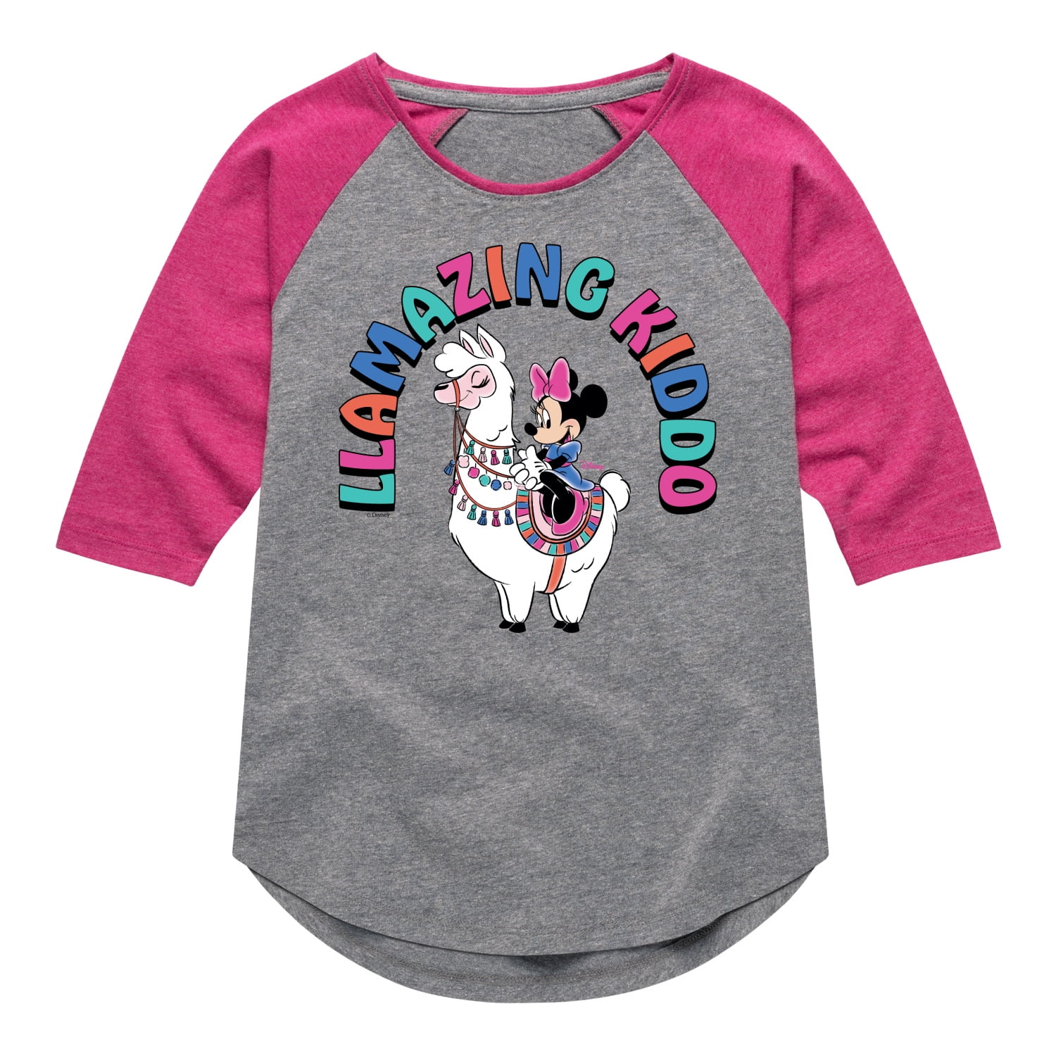 Mickey & Friends - Llamazing Kiddo - Toddler And Youth Girls Raglan ...