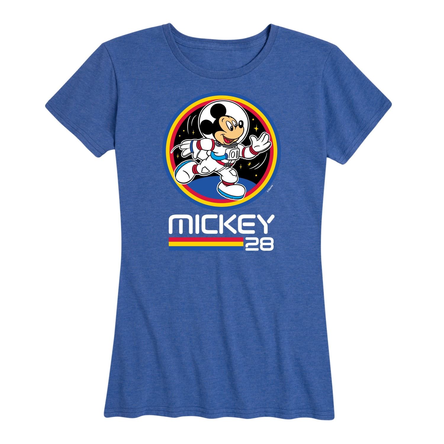Mickey & Friends - Mickey 28 Space Badge - Women's Short Sleeve Graphic ...
