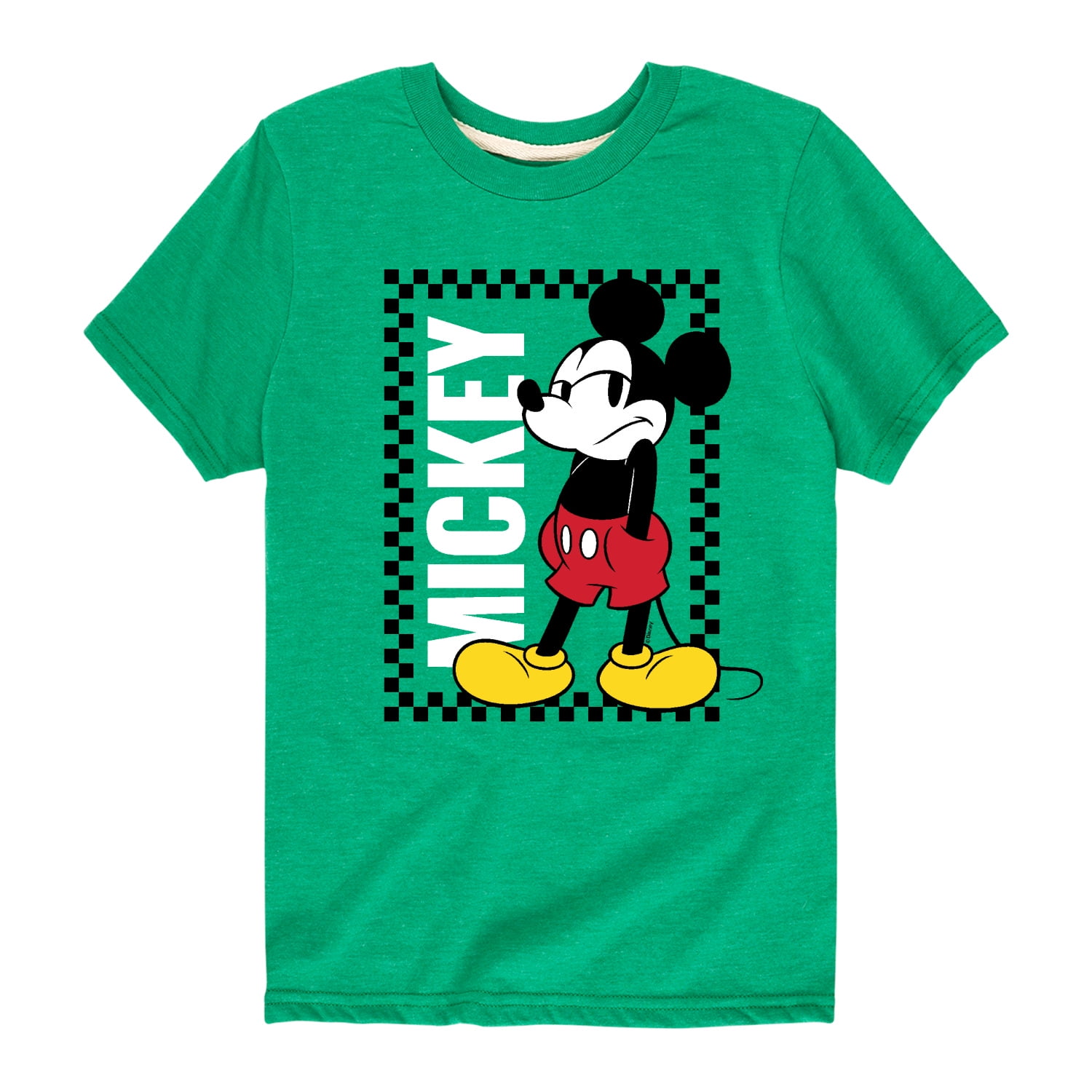 Mickey & Friends - Mickey Checker Frame - Youth Short Sleeve Graphic T ...