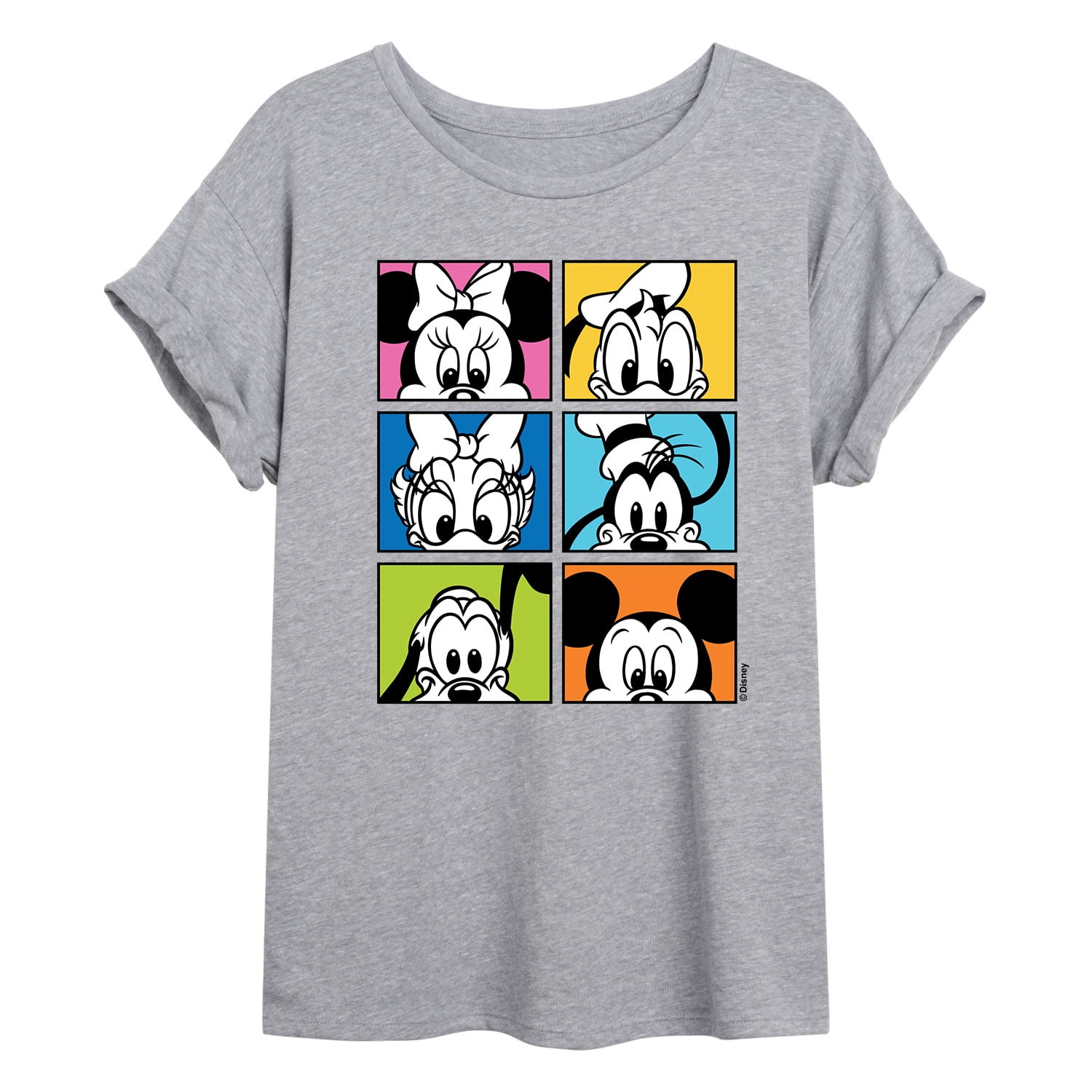 Mickey & Friends - Mickey Friends Grid - Juniors Ideal Flowy Muscle T ...