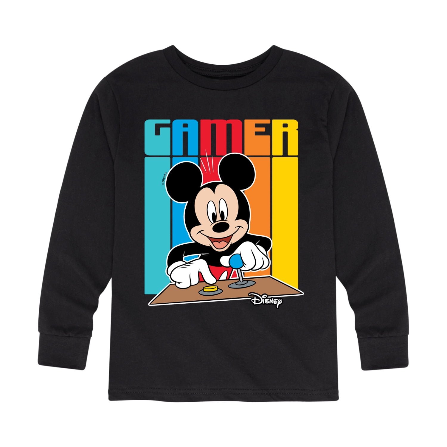 Mickey & Friends - Mickey Gamer - Toddler And Youth Long Sleeve Graphic ...