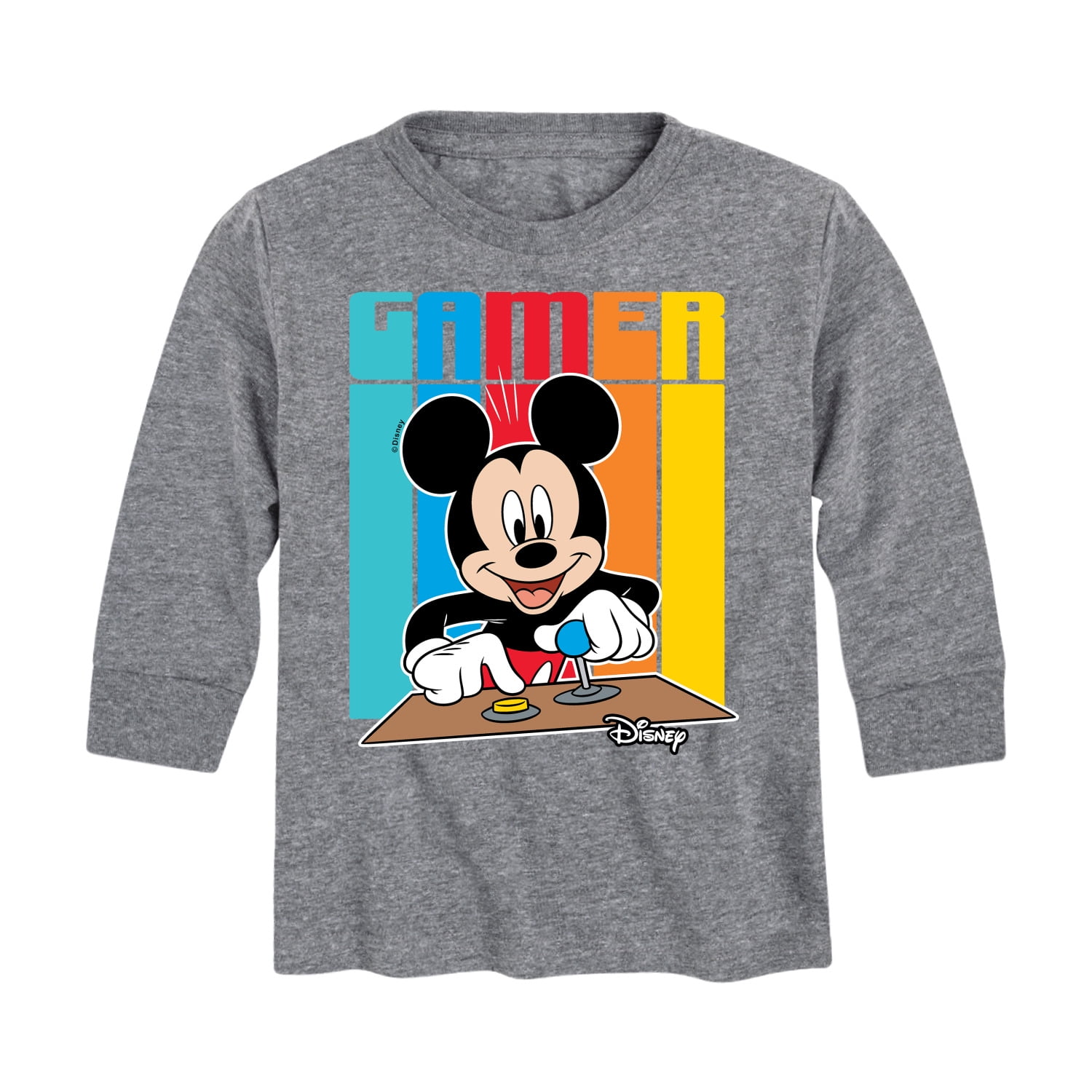 Mickey & Friends - Mickey Gamer - Toddler And Youth Long Sleeve Graphic ...