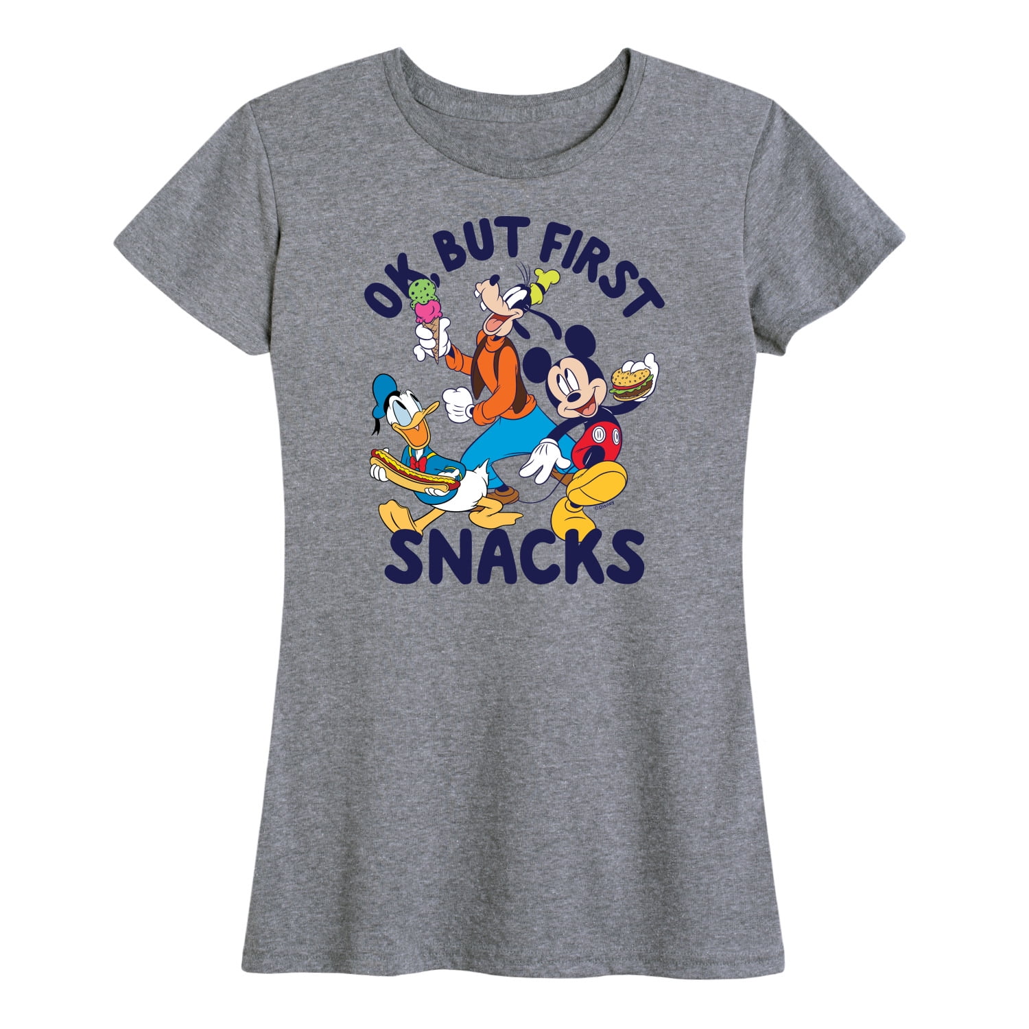 Mickey & Friends - Ok, But First Snacks - Women's Short Sleeve Graphic ...