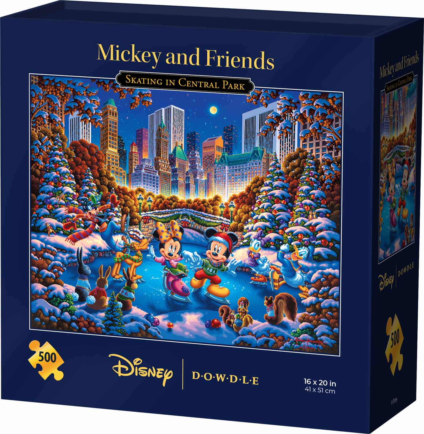 Mickey & Friends Skating Central Park 500 Piece Puzzle Disney Dowdle ...