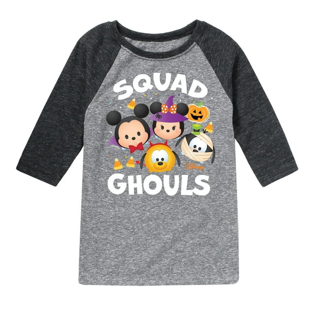 Mickey & Friends - Squad Ghouls - Toddler And Youth Raglan Graphic T ...