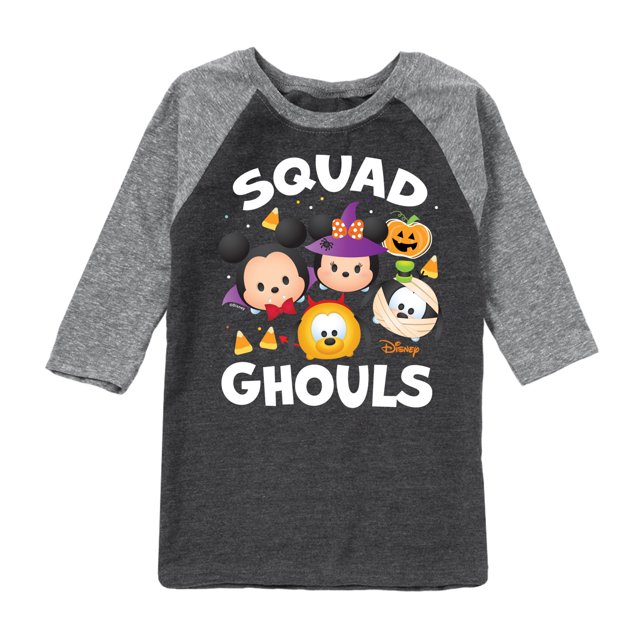 Mickey & Friends - Squad Ghouls - Toddler And Youth Raglan Graphic T ...