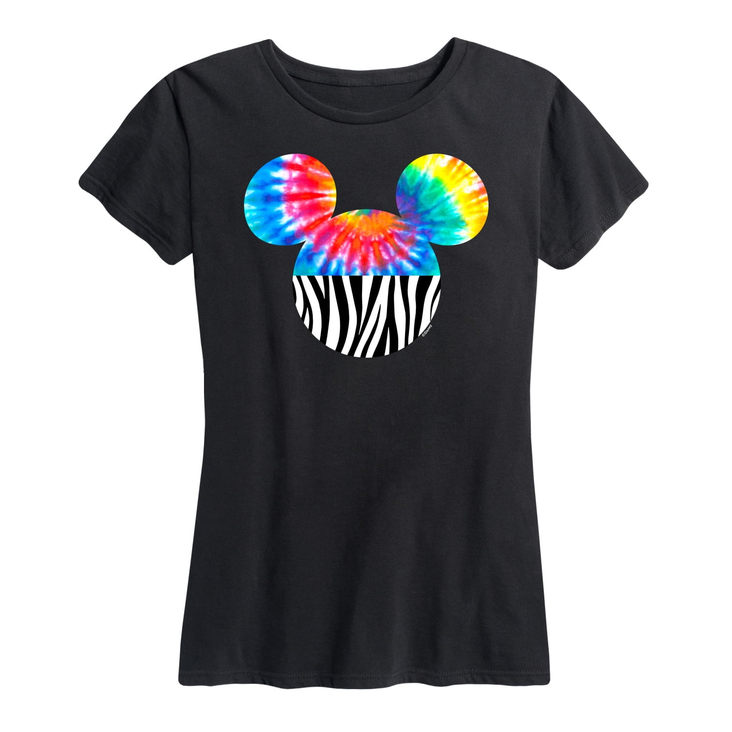 Mickey & Friends - Tie Dye Zebra Print Mickey - Women's Short Sleeve ...