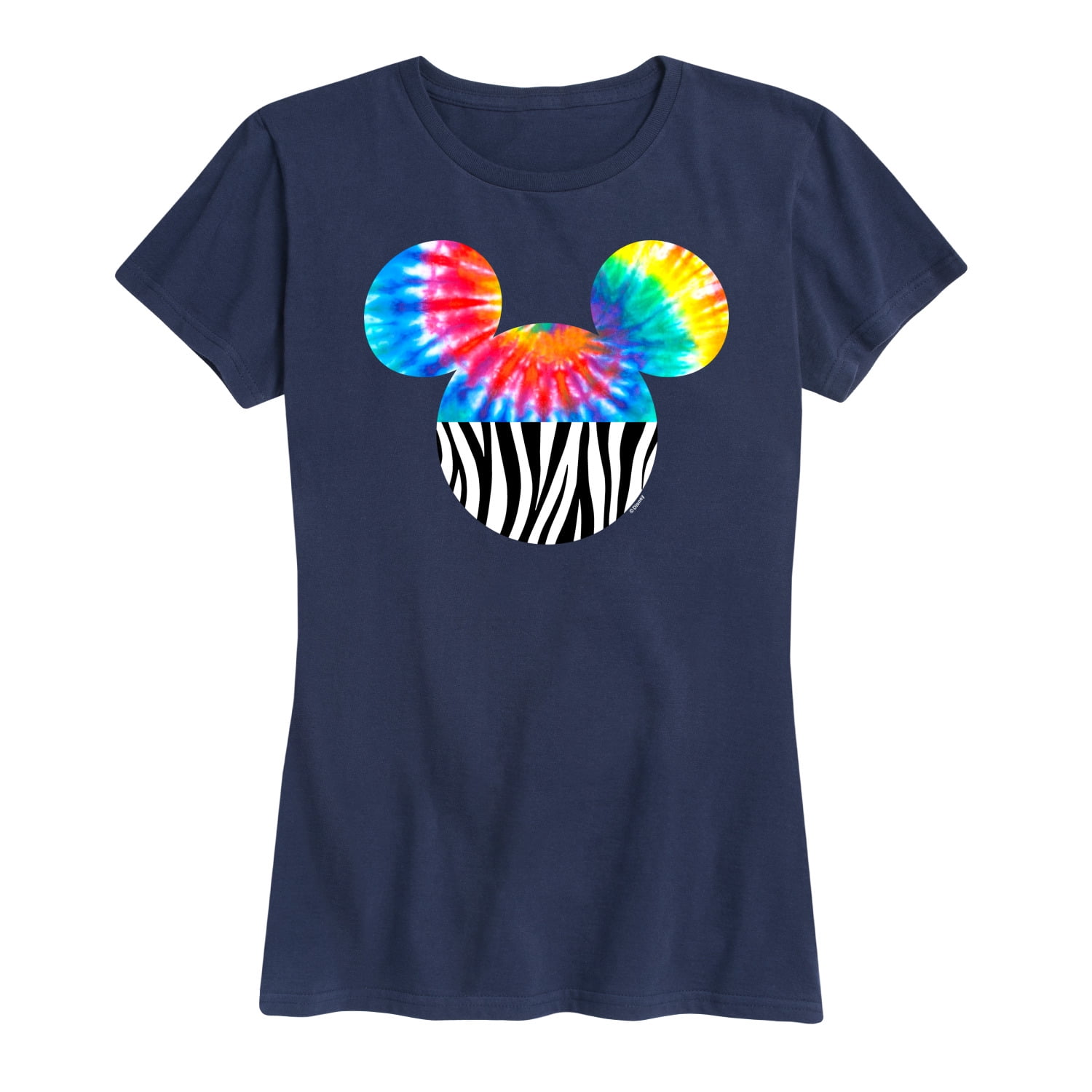 Mickey & Friends - Tie Dye Zebra Print Mickey - Women's Short Sleeve ...