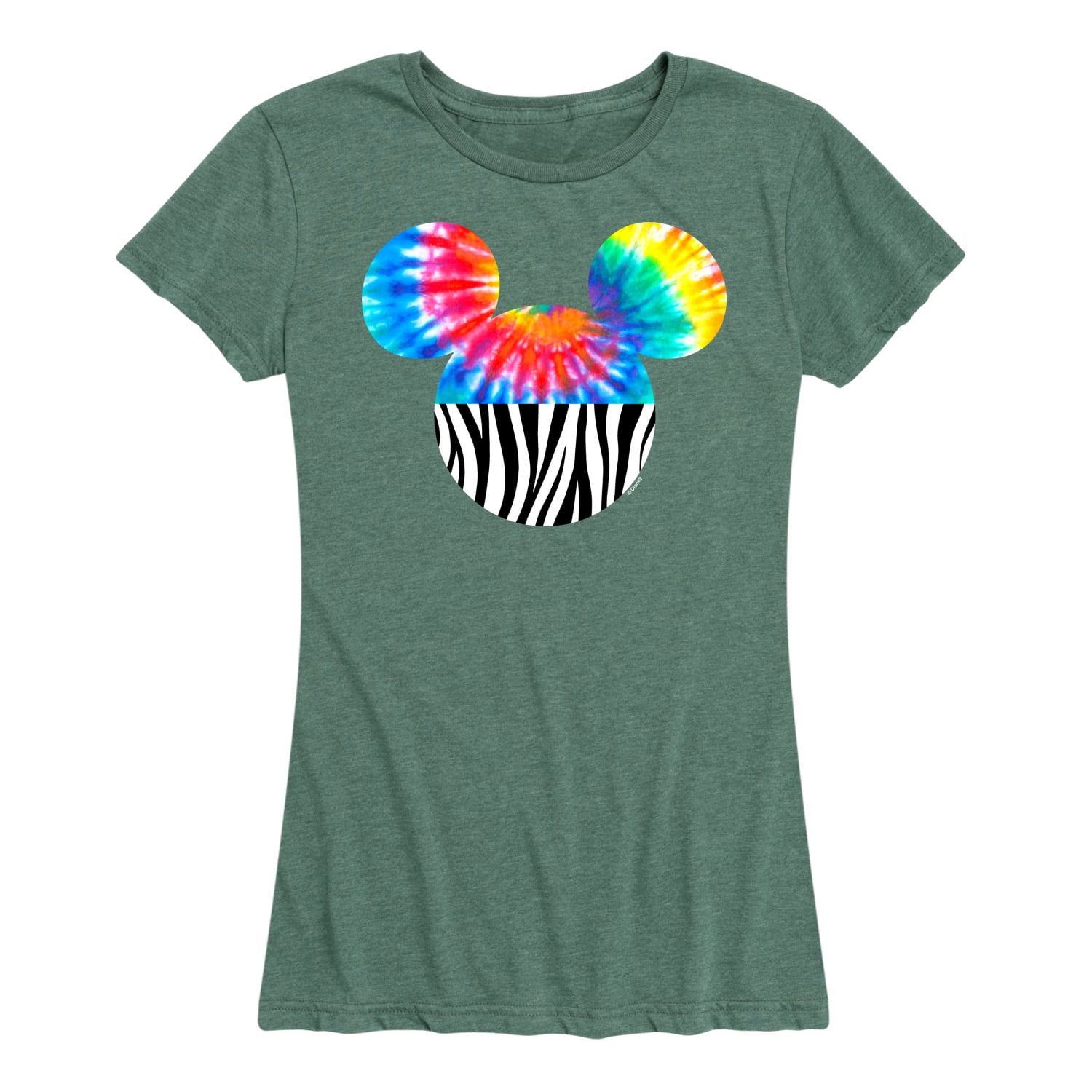Mickey & Friends - Tie Dye Zebra Print Mickey - Women's Short Sleeve ...