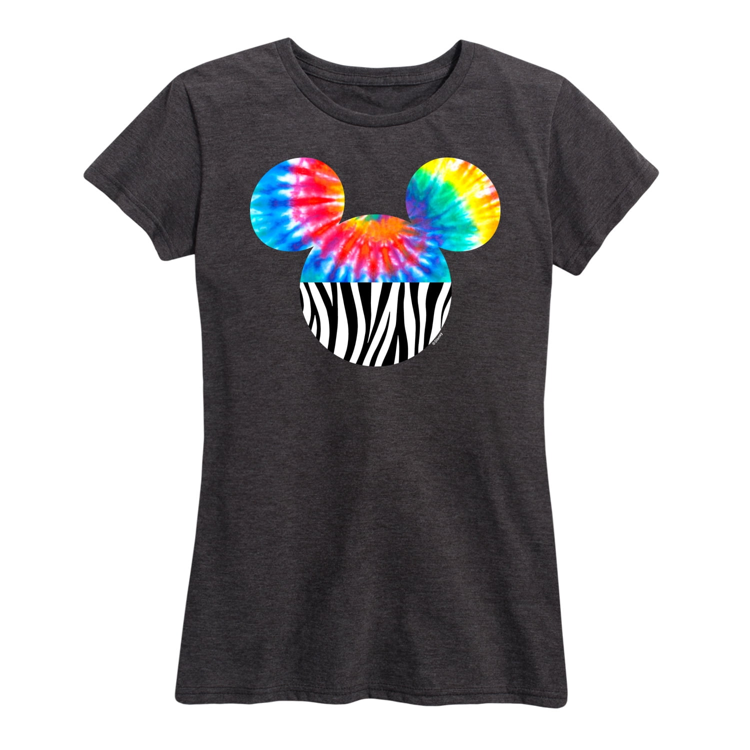 Mickey & Friends - Tie Dye Zebra Print Mickey - Women's Short Sleeve ...