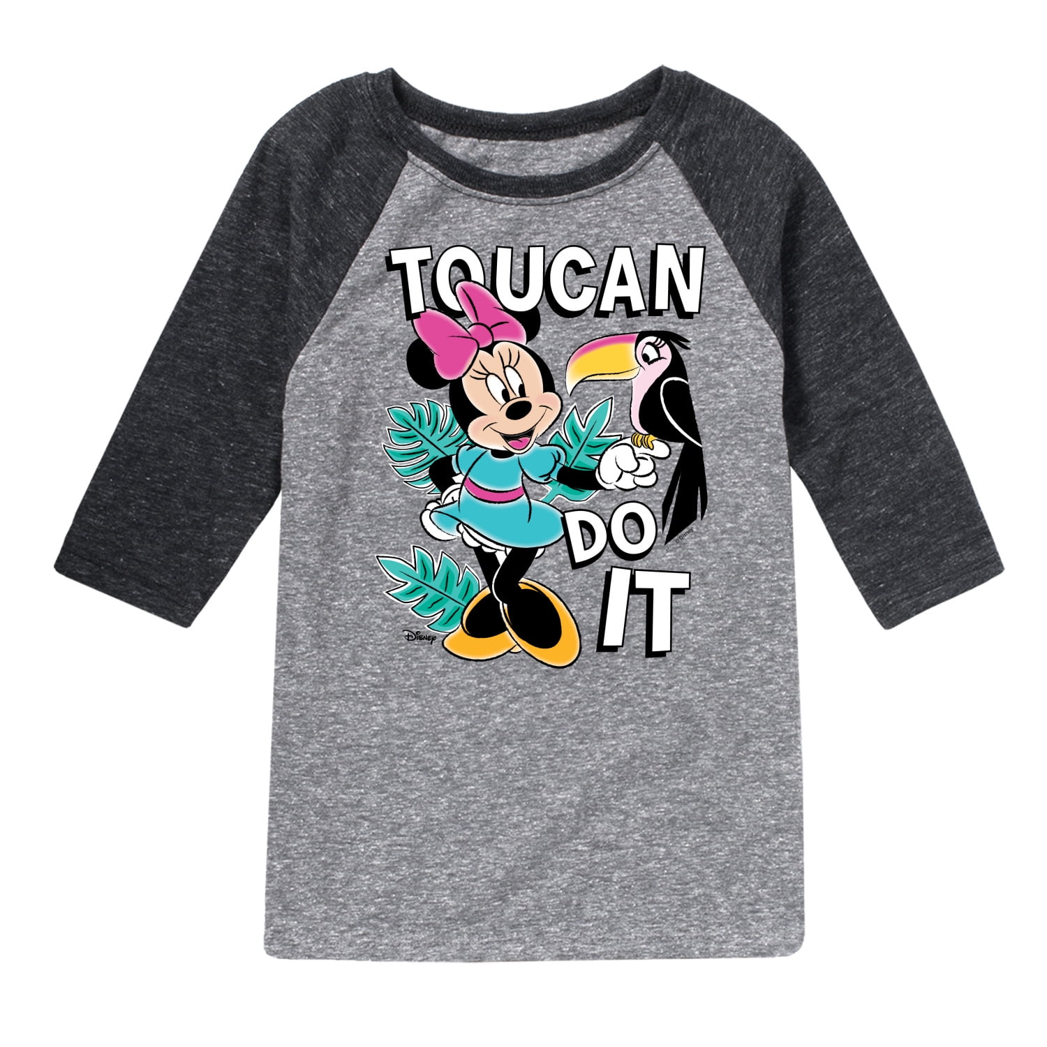 Mickey & Friends - Toucan Do It - Toddler And Youth Raglan Graphic T ...