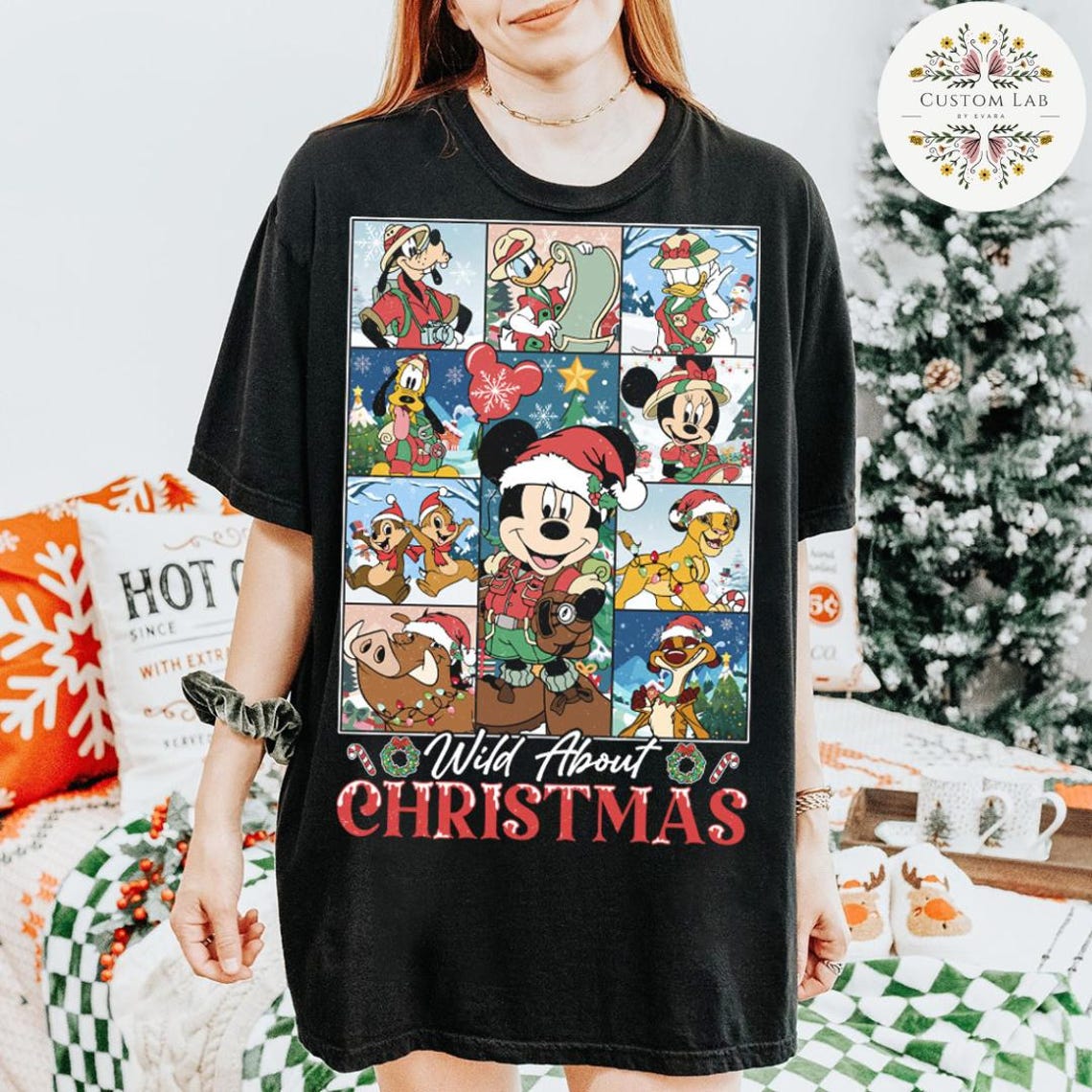 Mickey and Friends Wild about Christmas Disney Animal Kingdom Shirt ...