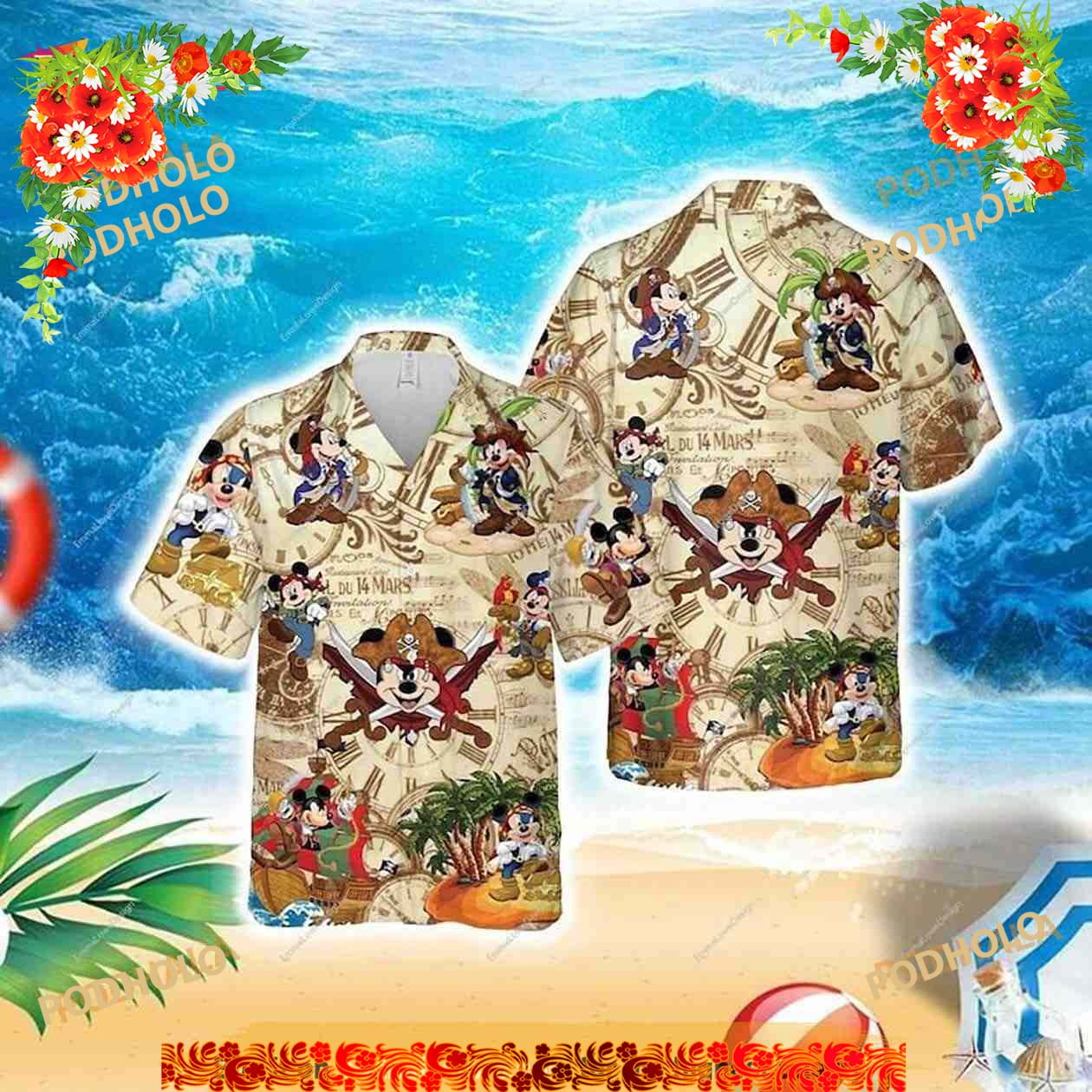Mickey Hawaiian Shirt, Mickey Summer Hawaiian Shirt, Winnie The Pooh ...