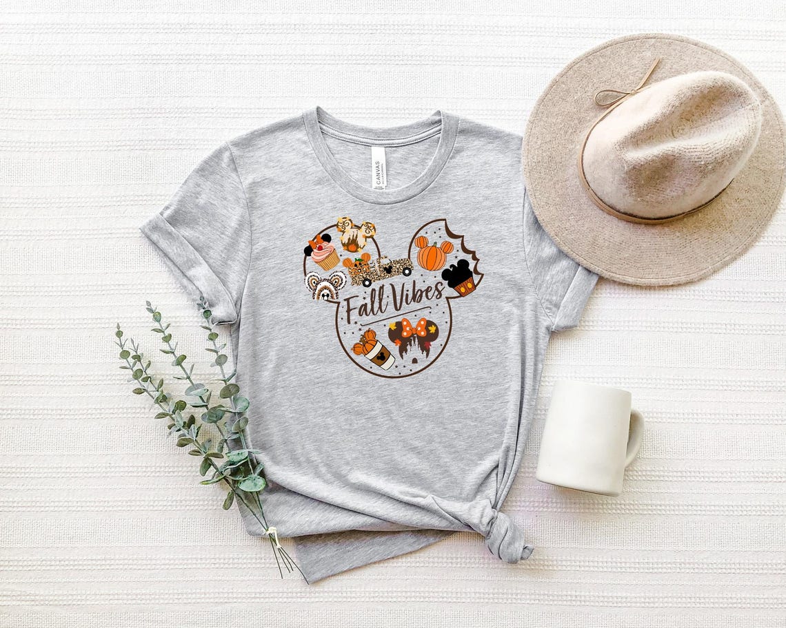 Mickey Head Fall T-Shirt, Vacation Shirt, Magical Disney Castle Shirt ...