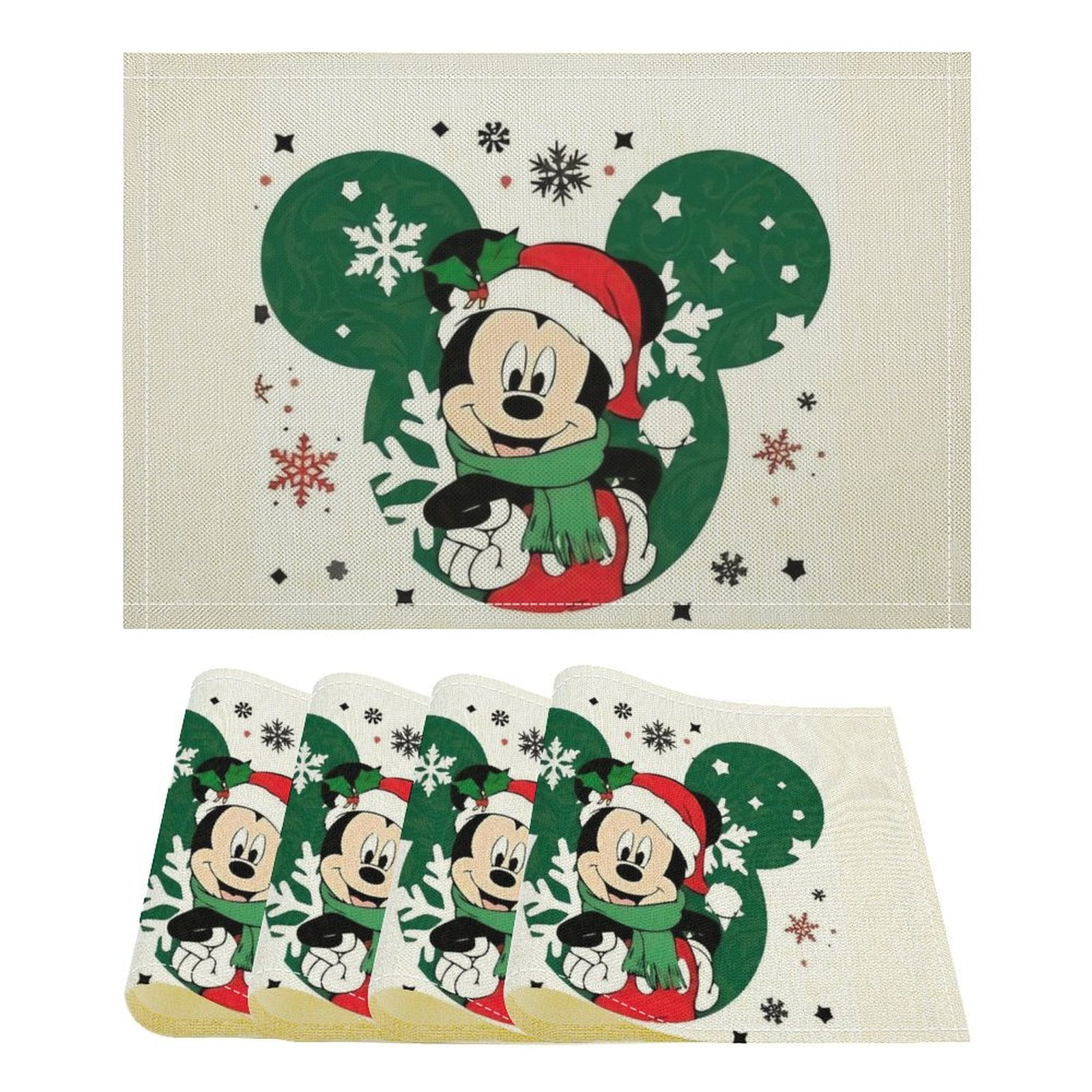 Mickey Linen Placemat, Tabletop Decor Reusable Washable Party ...