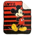 Mickey Love Sherpa-Backed Throw - Walmart.com
