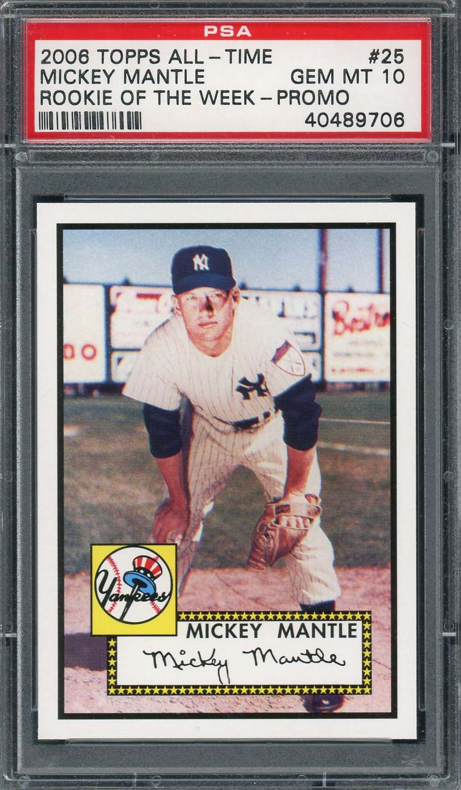 Mickey Mantle 2006 Topps All Time Rookie of the Week Baseball Card #25 ...