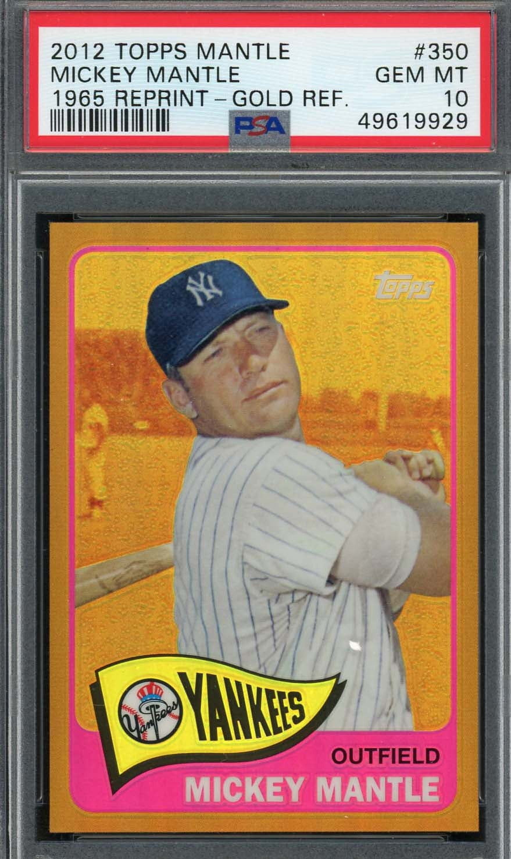 Mickey Mantle 2012 Topps 1965 Reprint Gold Refractor Baseball Card #350 ...