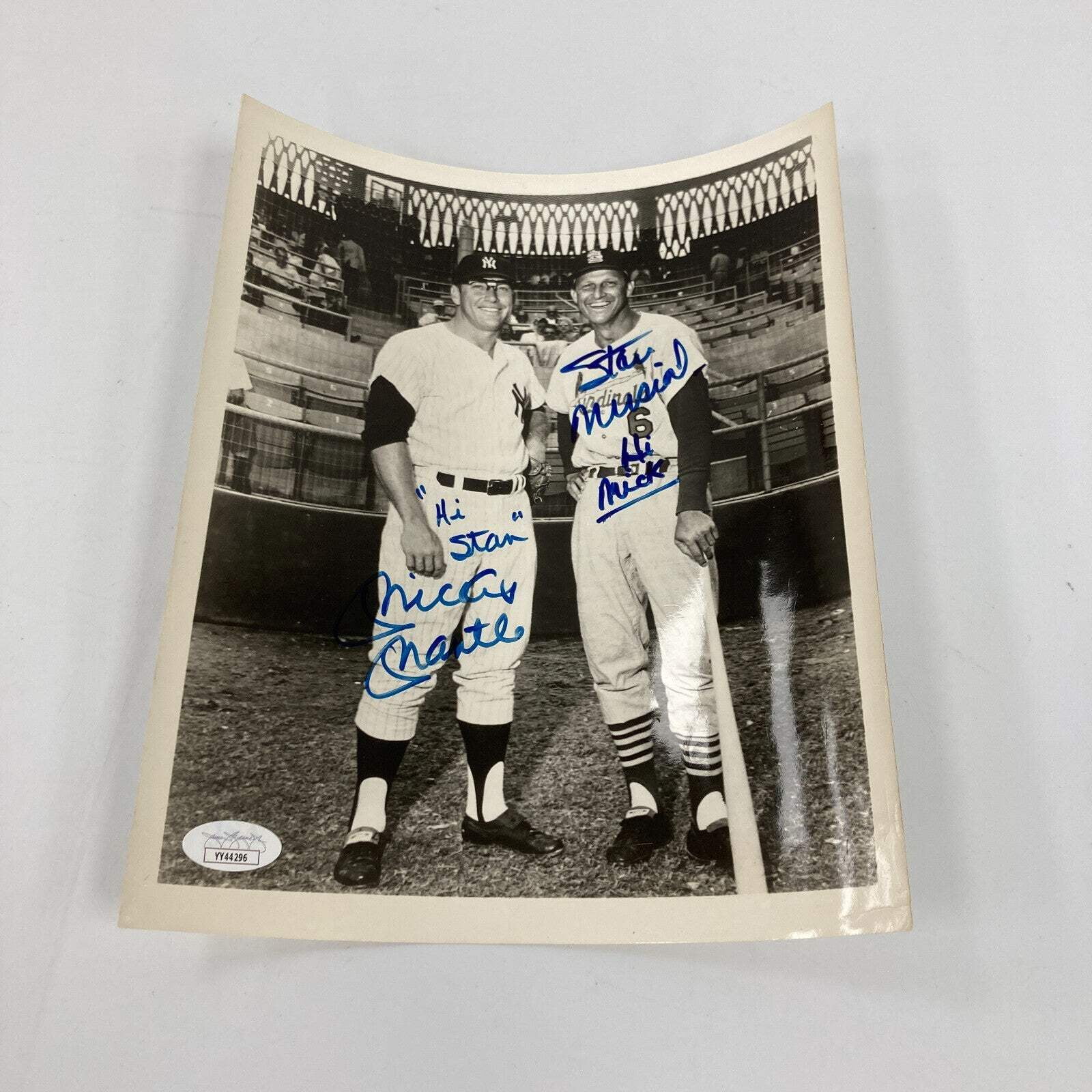 Mickey Mantle "Hi Stan" Stan Musial "Hi Mick" Signed Inscribed 8x10 ...