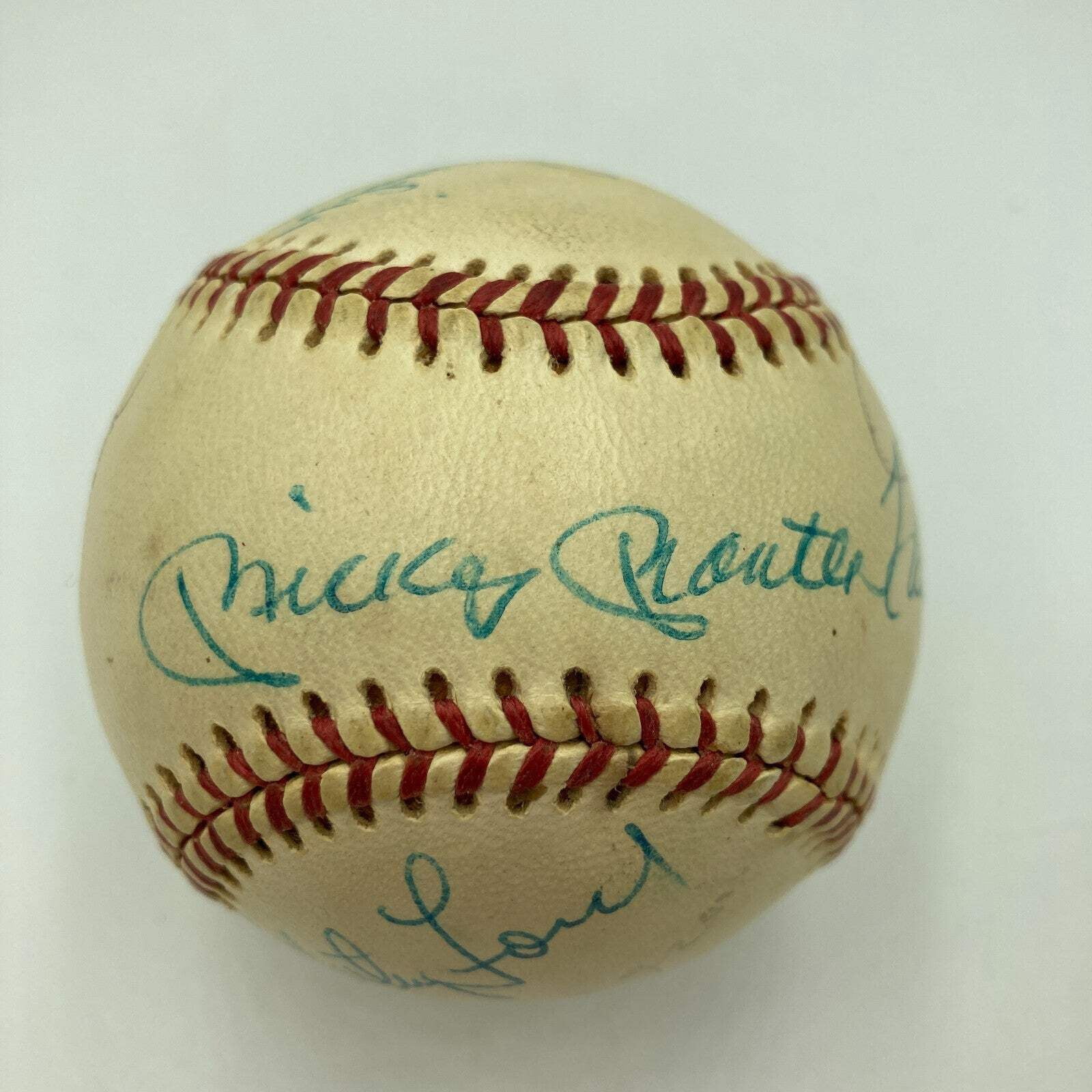 Mickey Mantle Joe DiMaggio Hank Aaron Stan Musial HOF Multi Signed ...