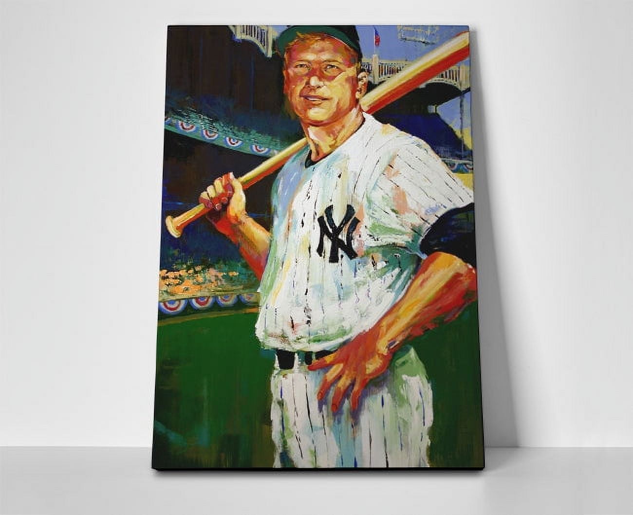 Mickey Mantle Poster or Wrapped Canvas - Walmart.com