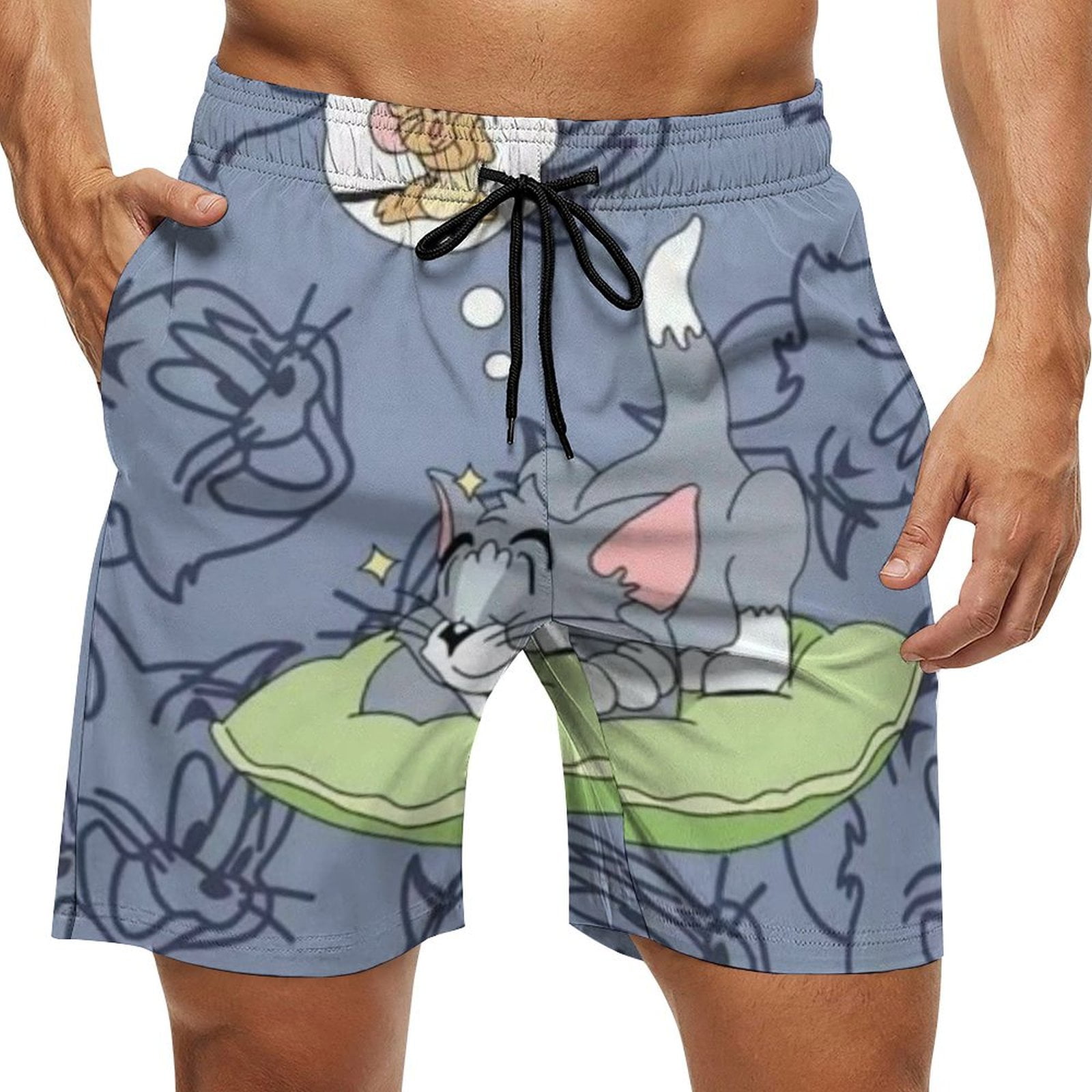 Mickey Men's Quick Dry Swim Shorts with Mesh Lining Loose - Fit, Summer ...