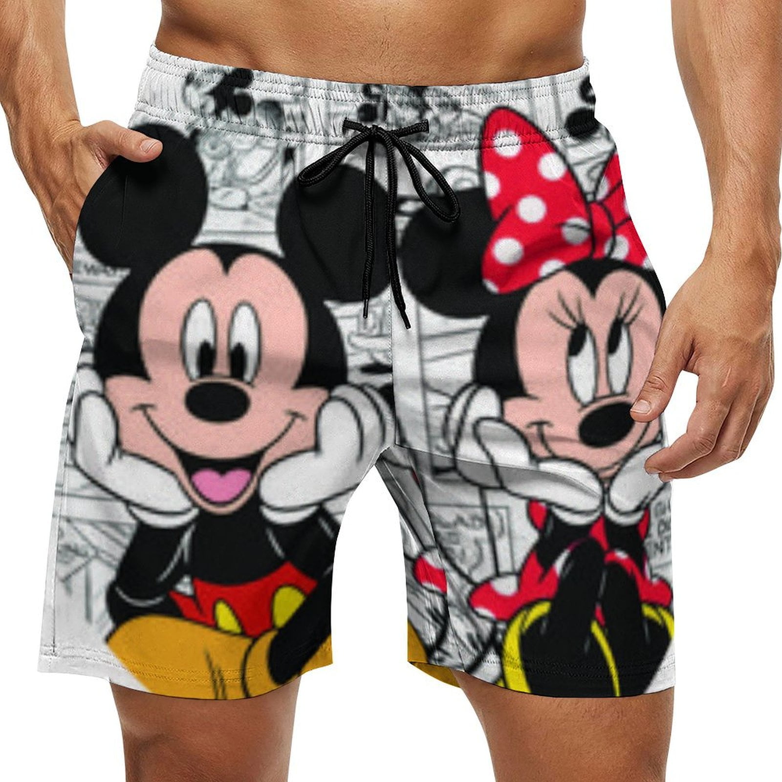 Mickey Men's Quick Dry Swim Shorts with Mesh Lining Loose - Fit, Summer ...