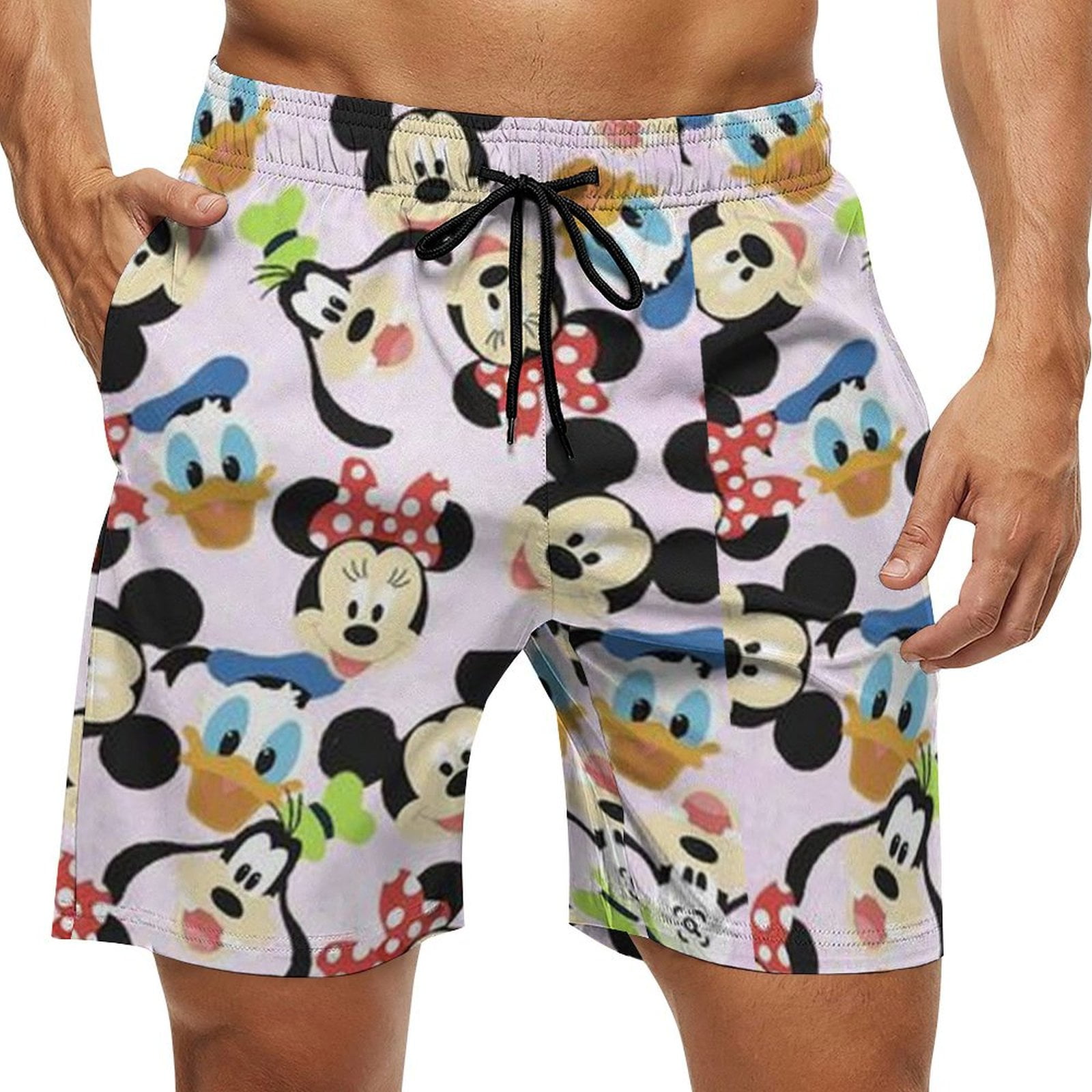 Mickey Men's Quick Dry Swim Shorts with Mesh Lining Loose - Fit, Summer ...