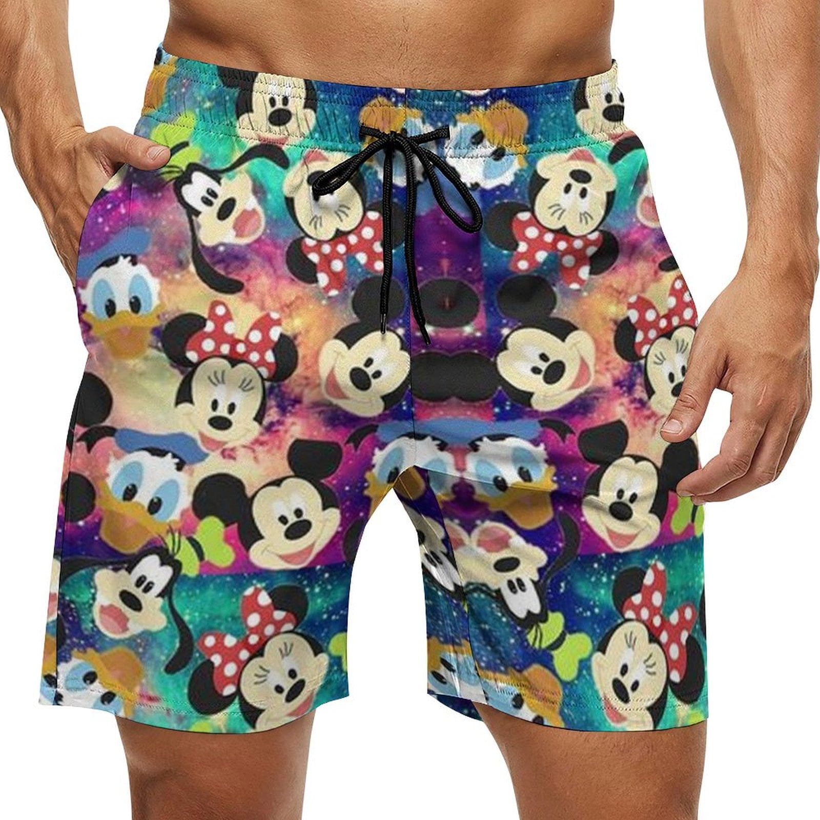 Mickey Men's Quick Dry Swim Shorts with Mesh Lining Loose - Fit, Summer ...
