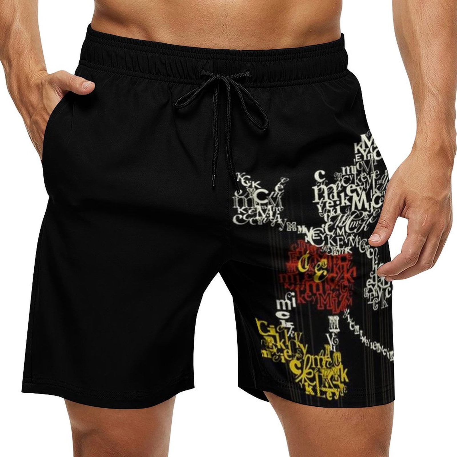 Mickey Men's Quick Dry Swim Shorts with Mesh Lining Loose - Fit, Summer ...