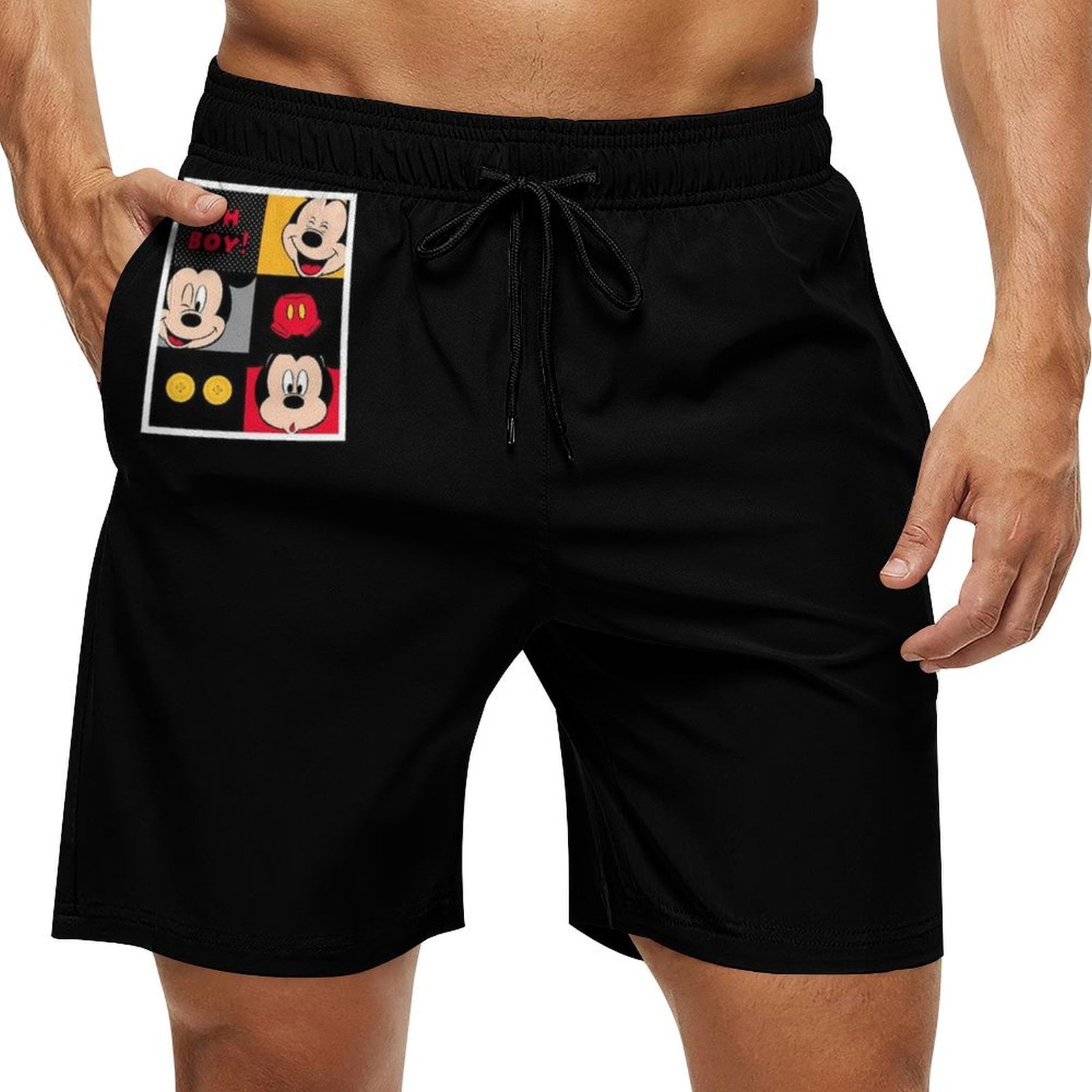 Mickey Men's Quick Dry Swim Shorts with Mesh Lining Loose - Fit, Summer ...
