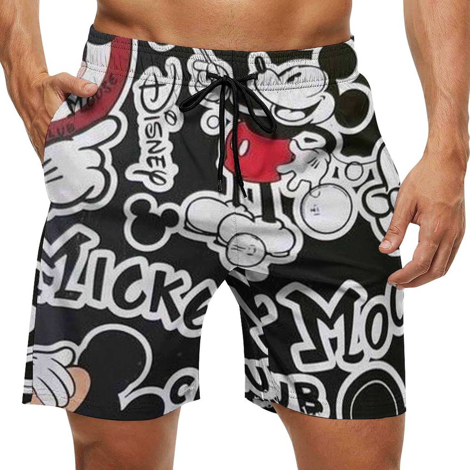Mickey Men's Quick Dry Swim Shorts with Mesh Lining Loose - Fit, Summer ...