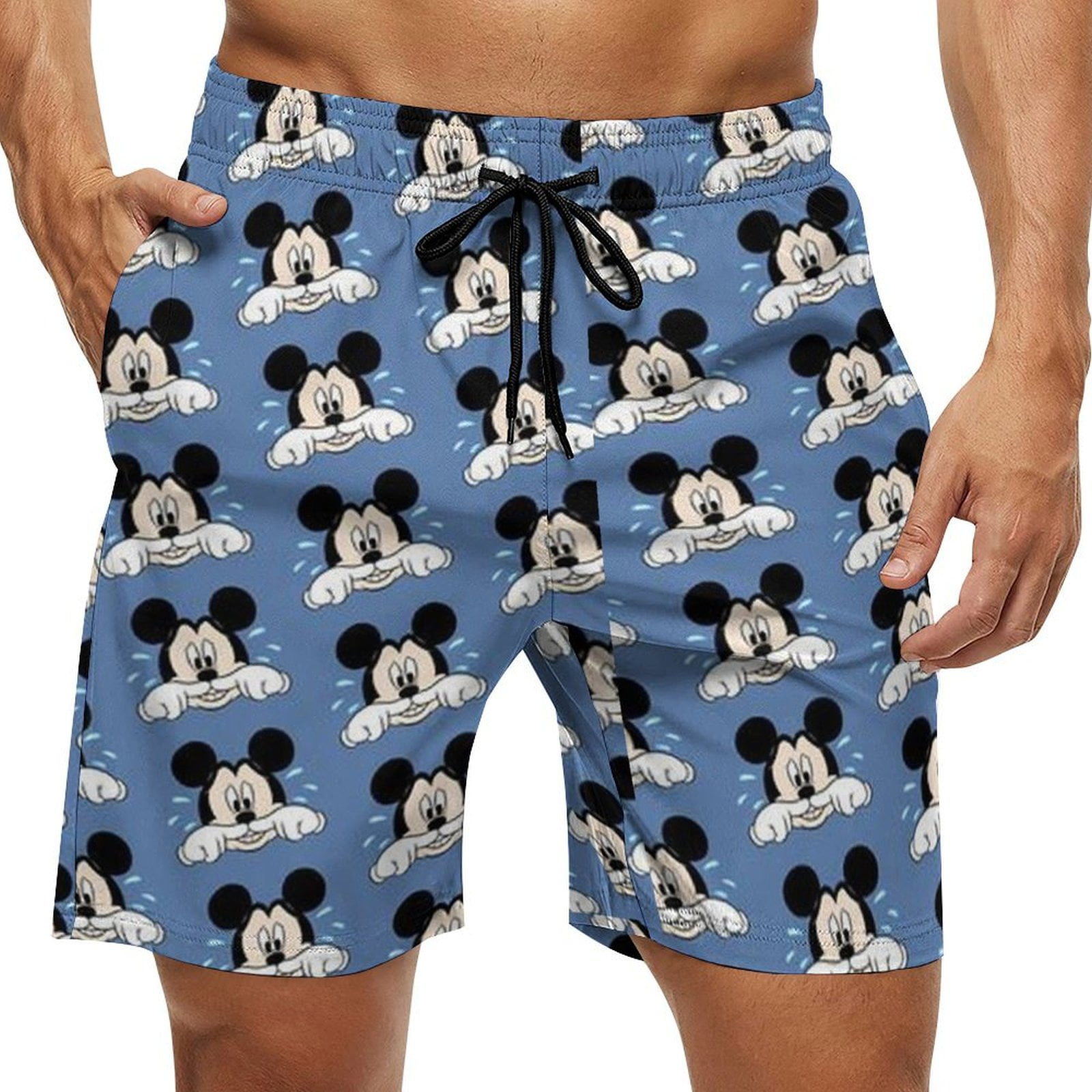 Mickey Men's Quick Dry Swim Shorts with Mesh Lining Loose - Fit, Summer ...