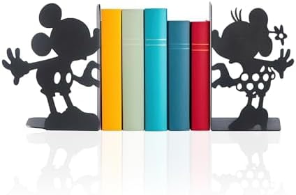 Mickey and Minnie Bookends, Cartoon Characters Book end, Mouse Figures ...