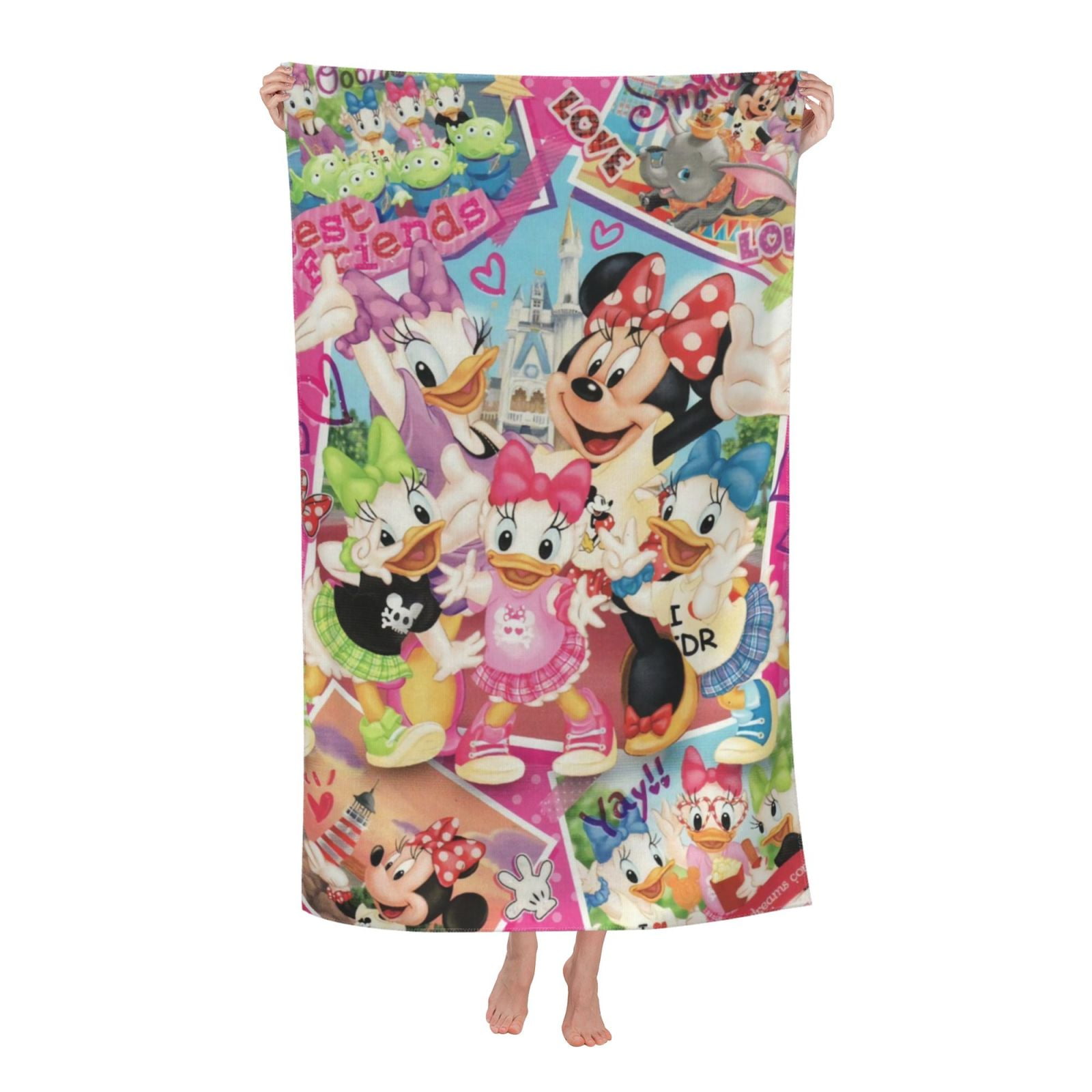 Mickey & Minnie Mouse Daisy Duck Bath Towels,Mickey & Minnie Mouse ...